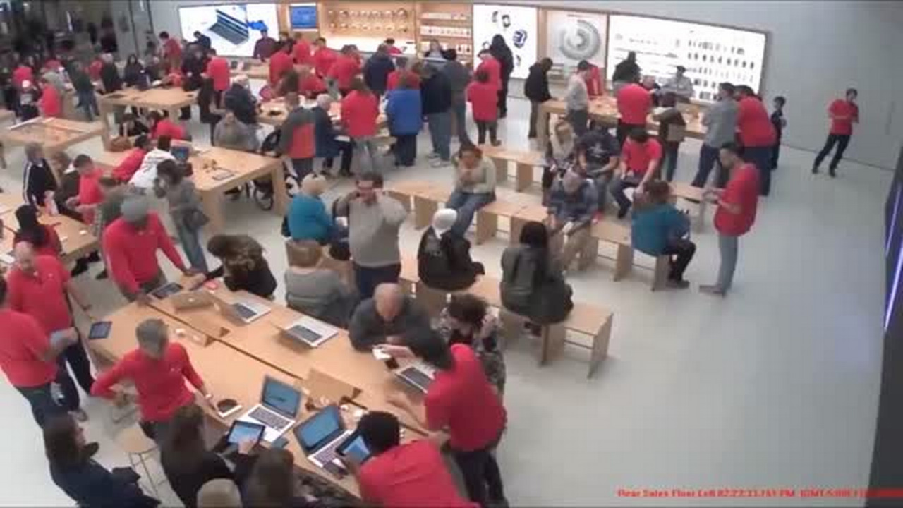 Video shows chaotic scene after shots fired near Apple store | Macon ...