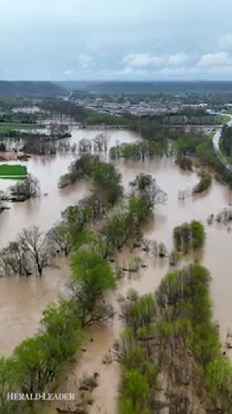 Vertical video: See the Green River flood its banks in Casey County ...