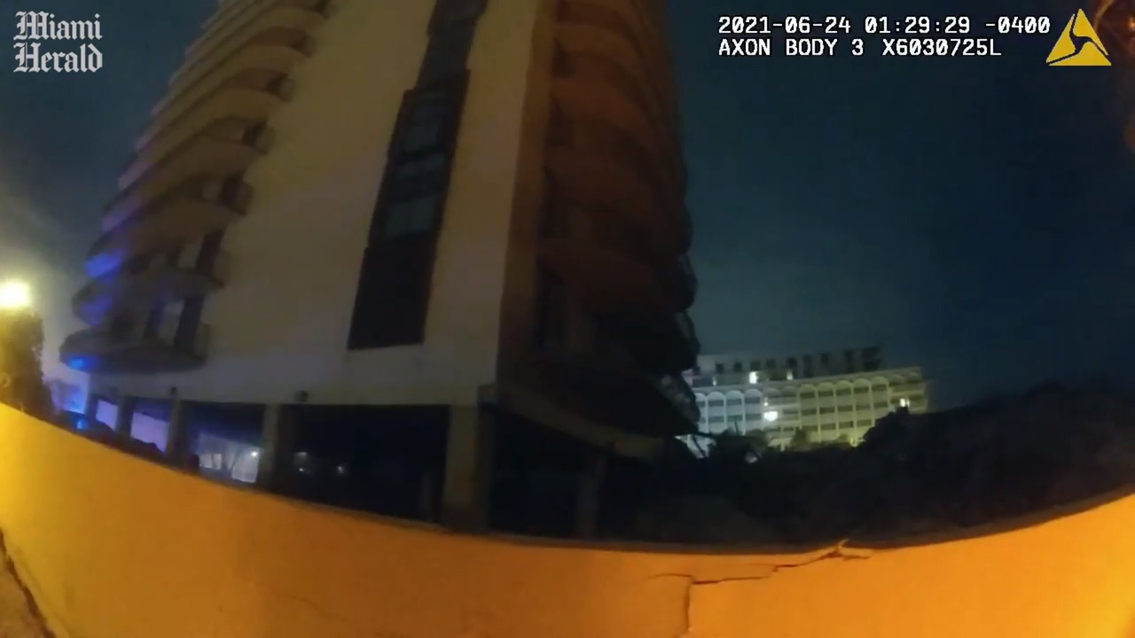 Police video shows first scenes from Surfside collapse | Miami Herald
