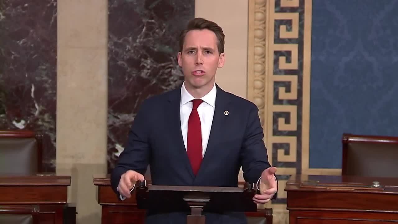 Hawley’s first major Senate speech paints bleak picture of America in ...