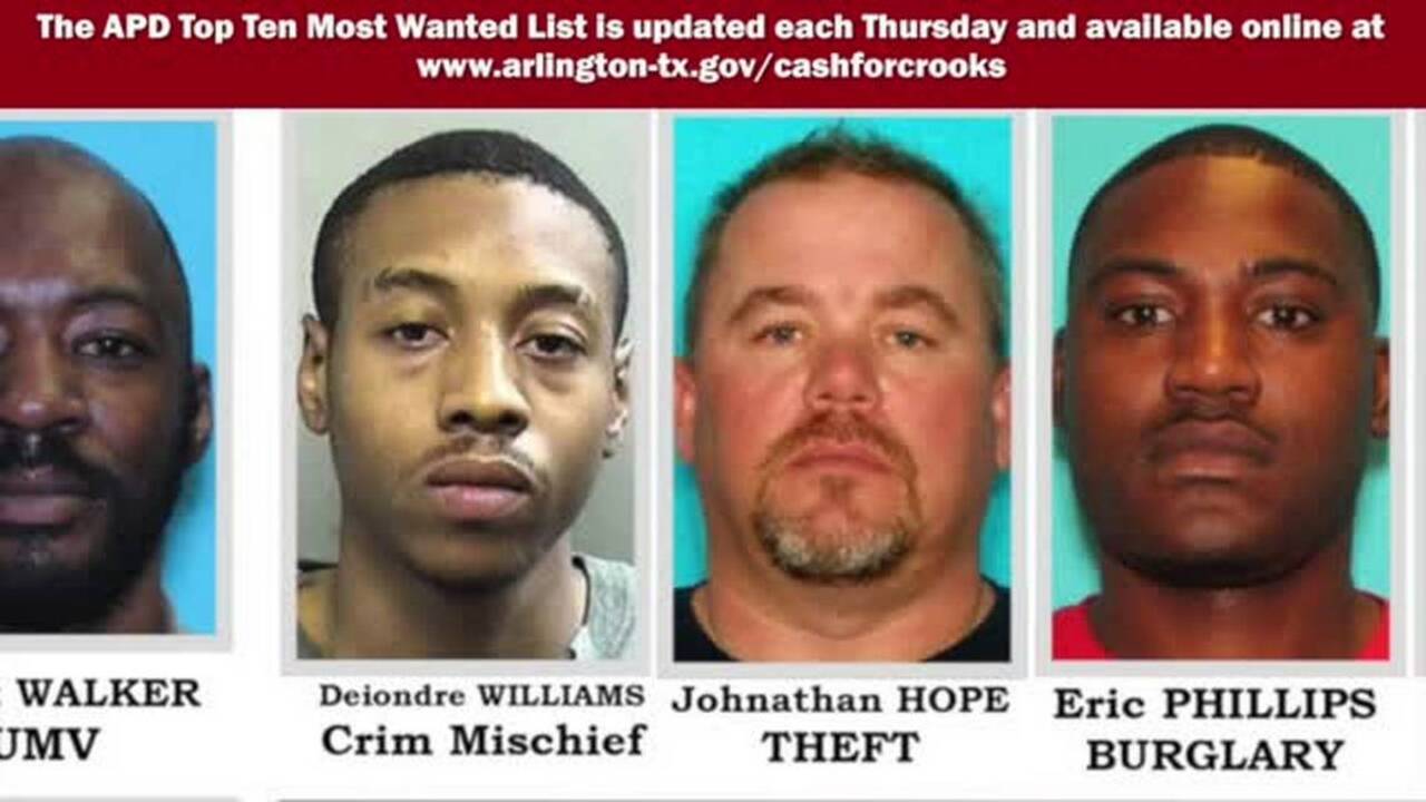 Arlington Police's 10 Most Wanted Criminals, March 30 | Modesto Bee