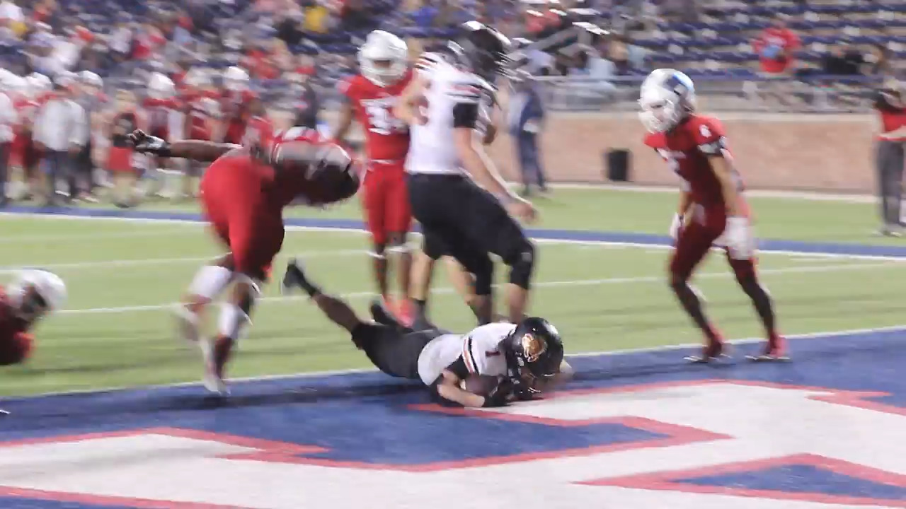 Springtown RB Matthew Lockard scores for the Porcupines on a 4-yard run ...