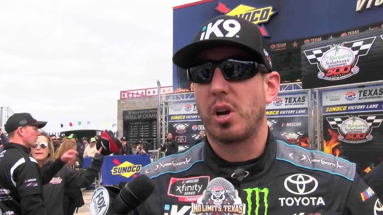 Kyle Busch celebrates My Bariatric Solutions 300 victory | Fort Worth ...