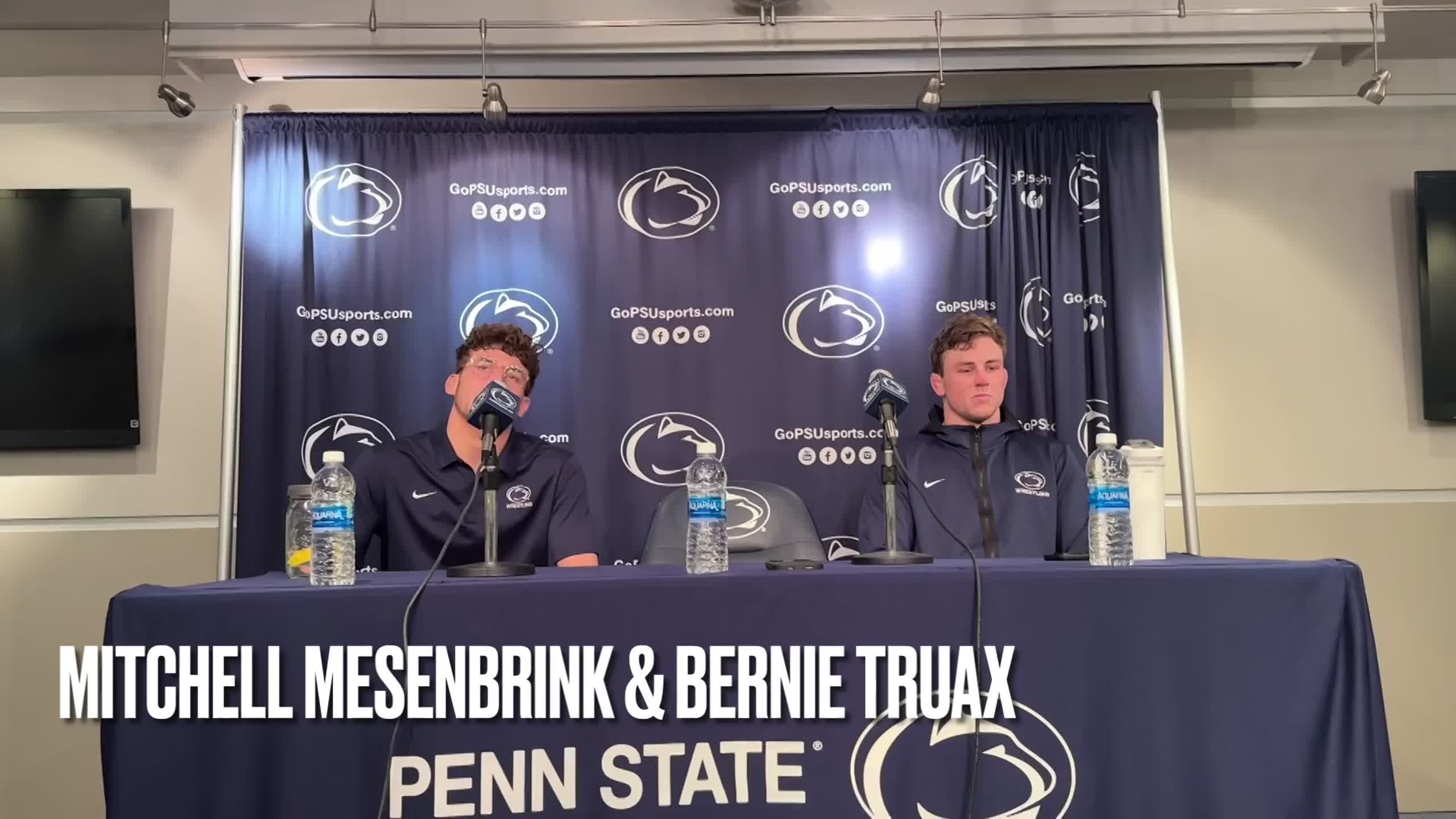 Penn State wrestlers Mitchell Mesenbrink and Bernie Truax discuss first ...