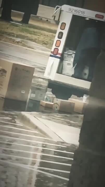Postal worker caught on video throwing mail into puddle | Fort Worth ...