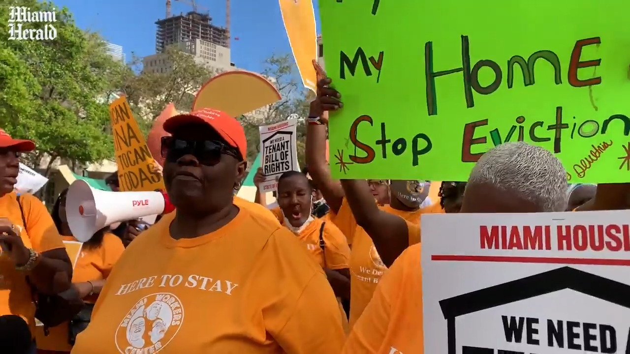 Protest in support of rights for tenants and domestic workers | Miami ...