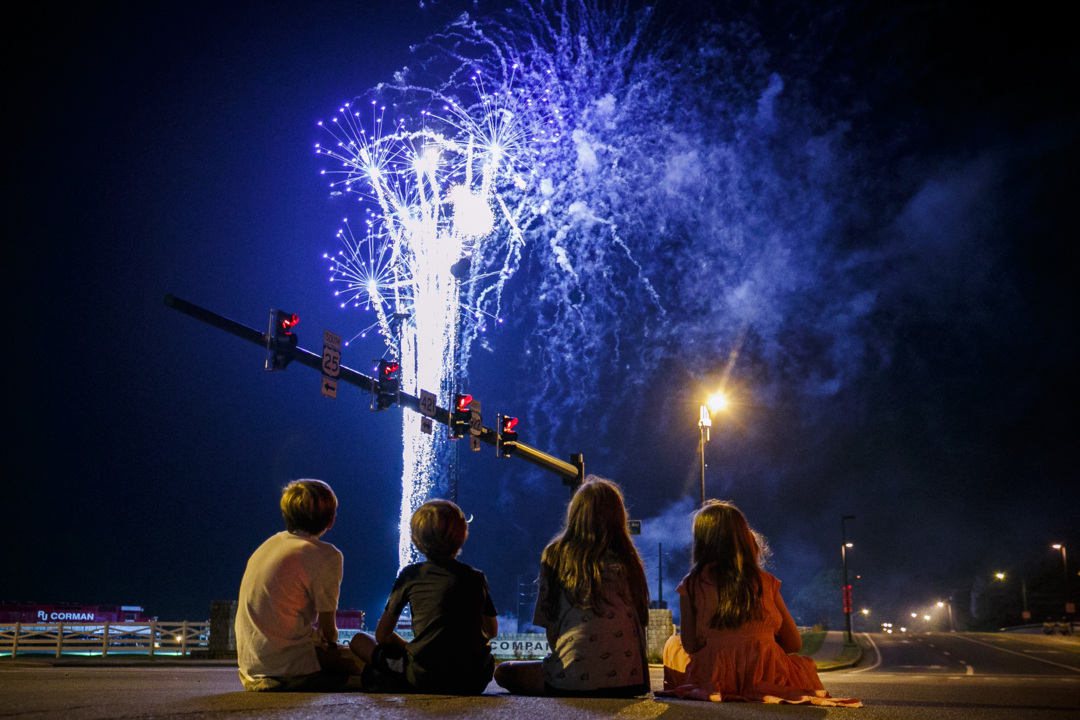 Fourth of July fireworks light up the sky over downtown Lexington ...