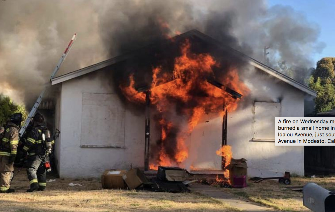 Fire burns vacant Modesto house | Modesto Bee