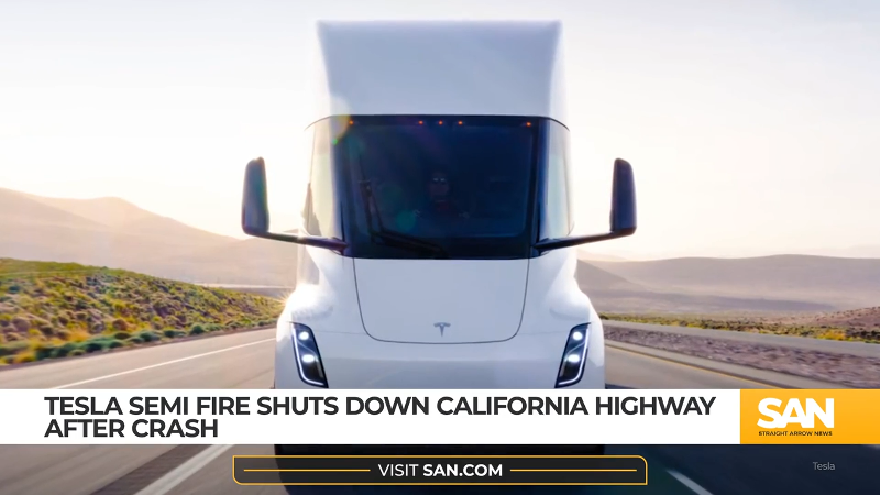 Tesla big rig crashes, fire closes I-80 near Sacramento | Sacramento Bee