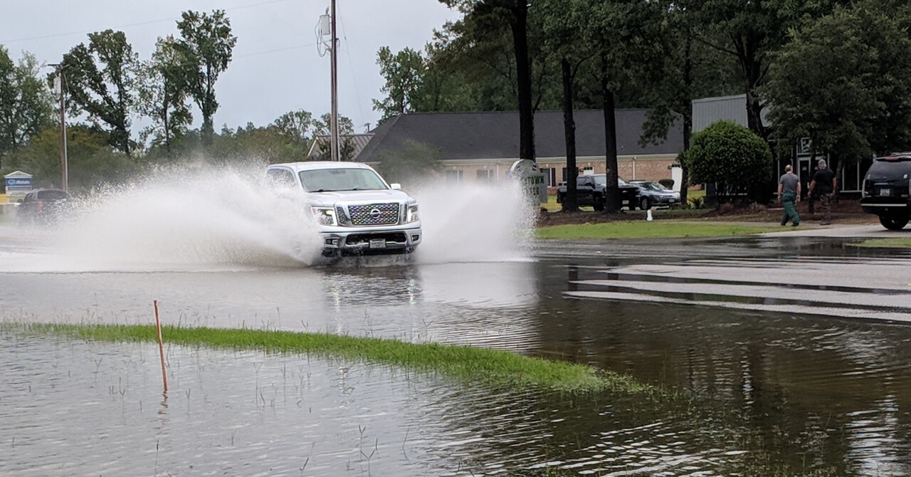 Main Street in Conway flooding during Hurricane Dorian | Myrtle Beach ...