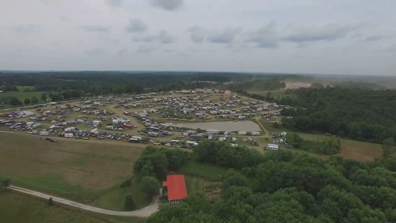 Drone video shows large crowds for 'Redneck Rave' in Kentucky ...