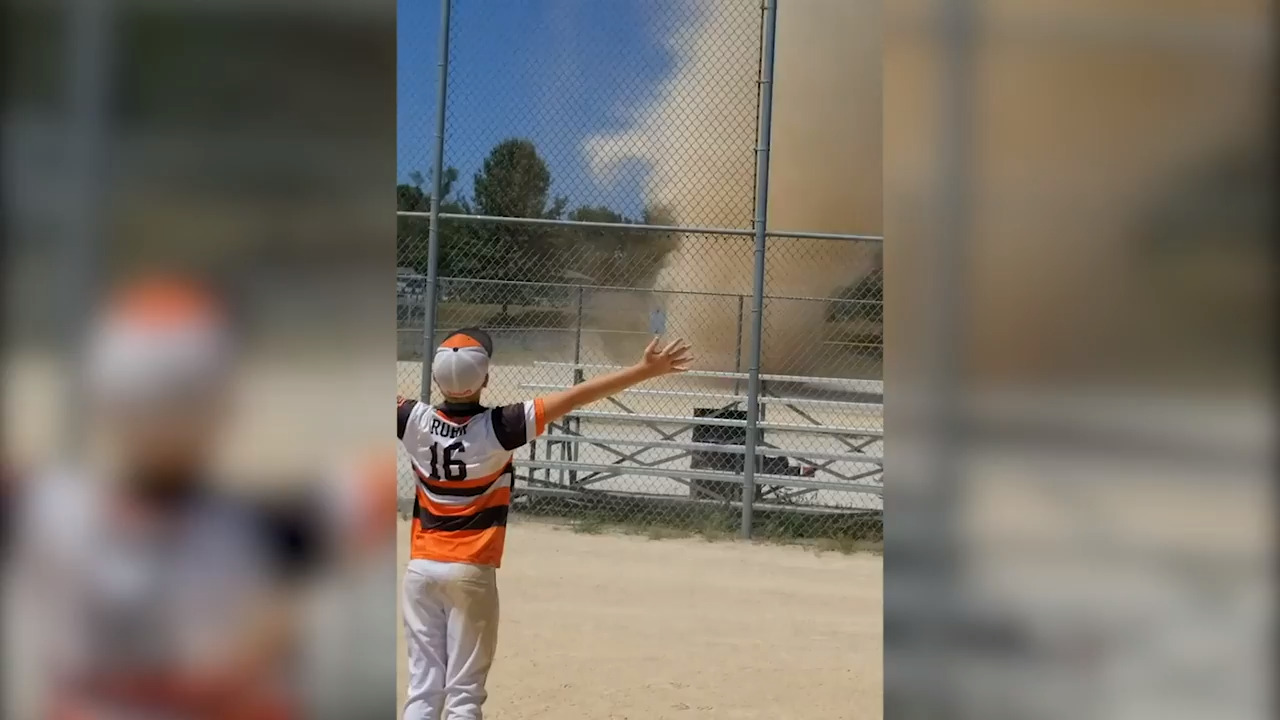 Watch dust devil blow through a baseball field in Oak Grove | Kansas ...