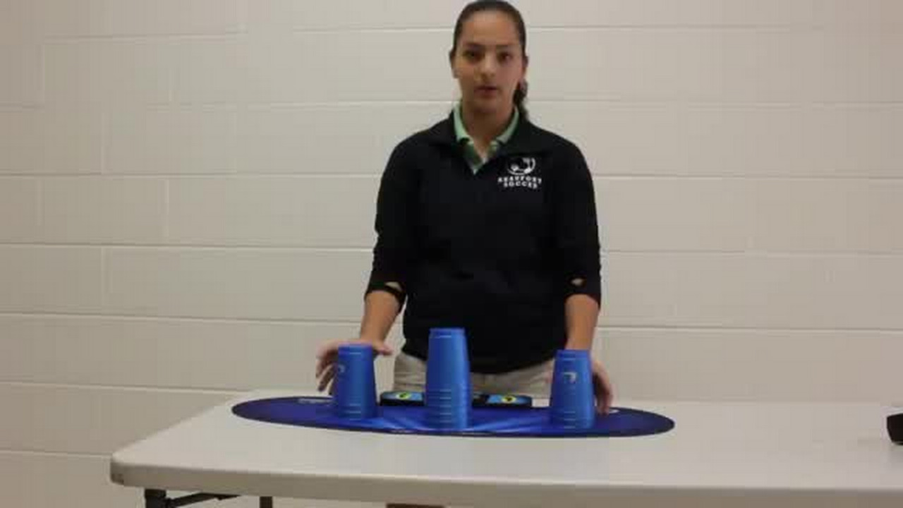 Video: Anna Smith's demonstrates world-record cup stacking skills ...