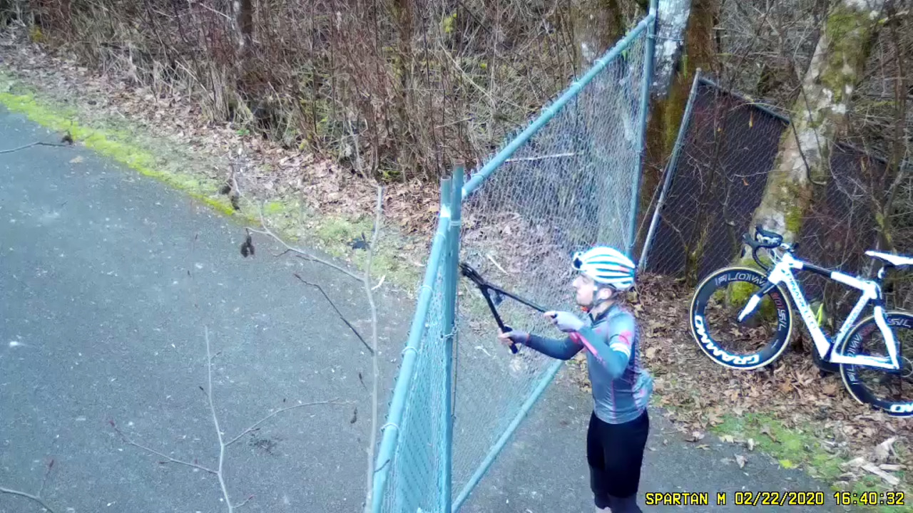 Fence-cutting cyclist caught on camera in Thurston County | Tacoma News ...
