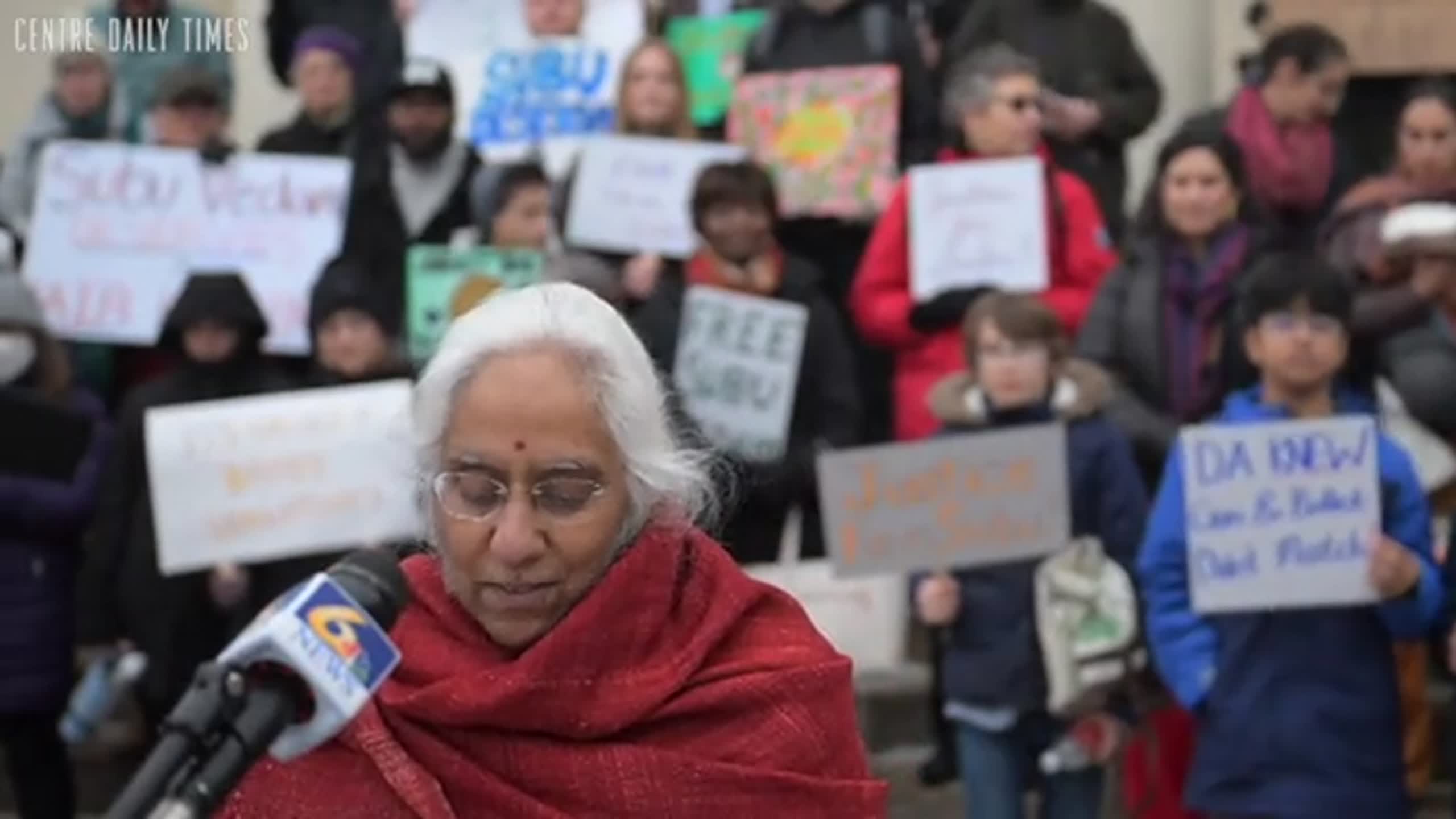 Family and supporters of Subu Vedam gather outside Courthouse | Centre ...