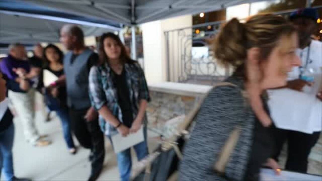 Hired on the spot: Lockheed job seekers jockey for a thousand jobs ...