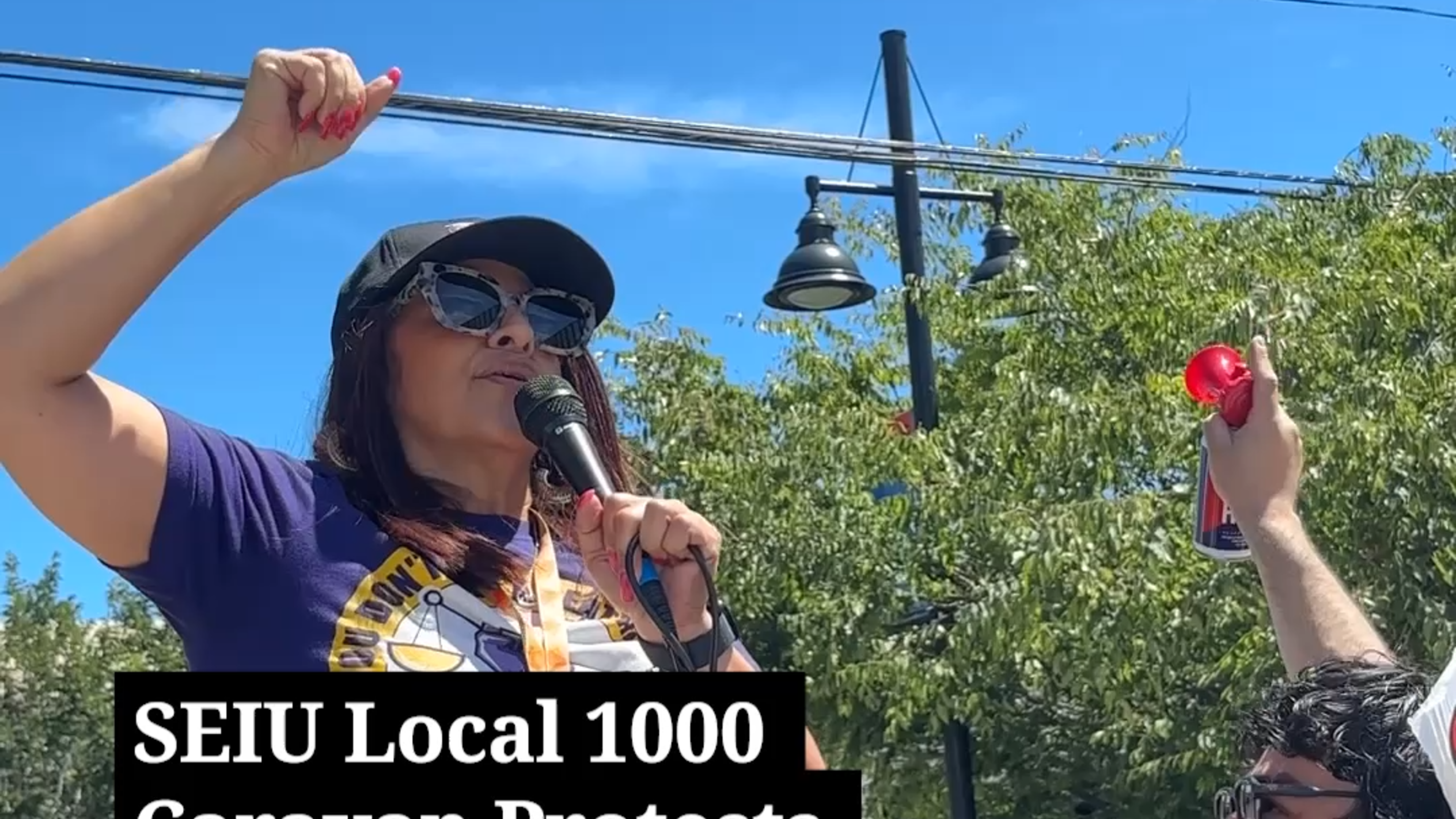 SEIU Local 1000 members caravan at capitol to protest return-to-office ...