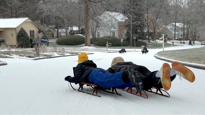 Take a sled ride down a neighborhood hill in North Raleigh | Raleigh ...