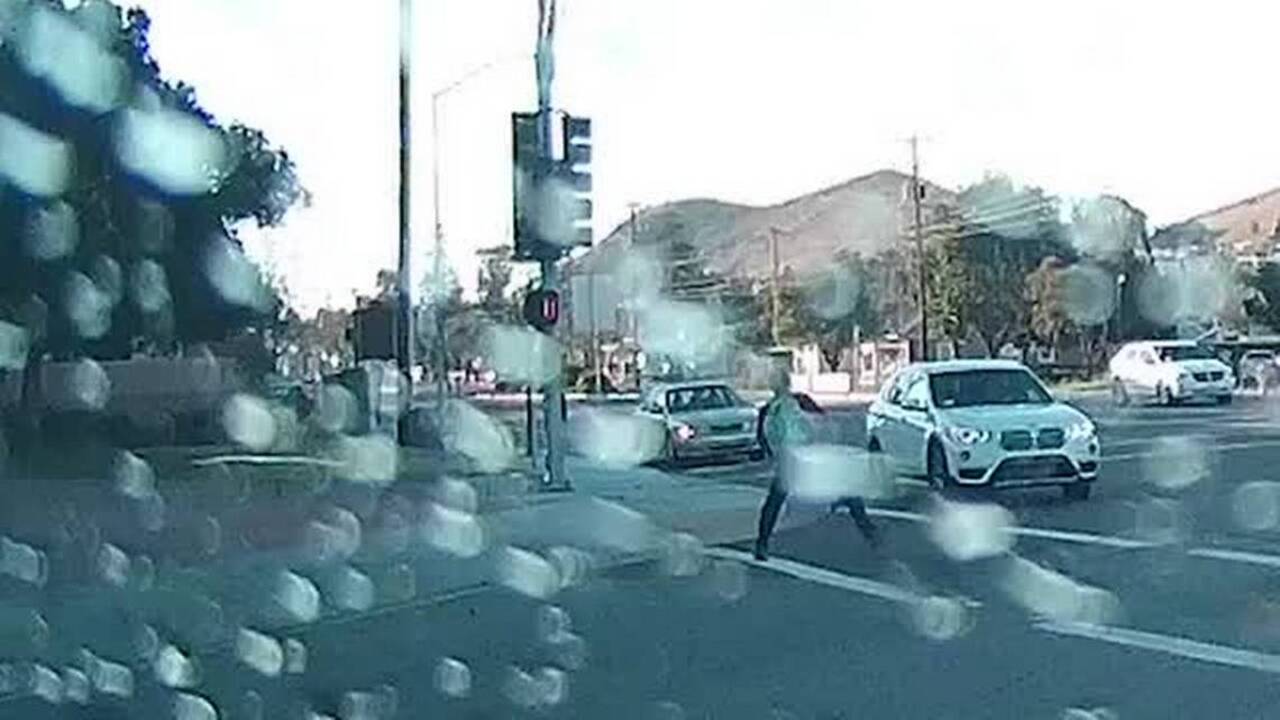 SLO video shows pedestrian kicking car driving in crosswalk | San Luis ...