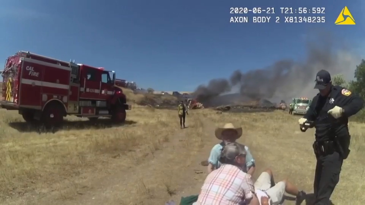 Stanislaus deputy, good Samaritan save driver after fiery crash | Modesto Bee