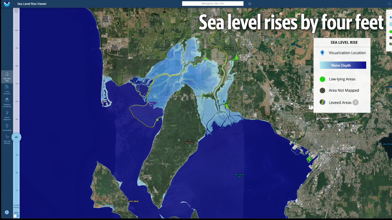 How much will sea level rise affect Whatcom County? This map can show ...