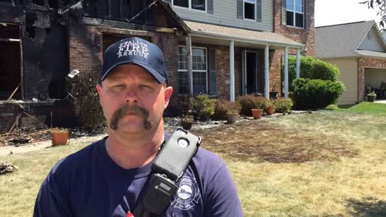 O'Fallon Fire Chief Brent Saunders discusses O'Fallon home fire ...