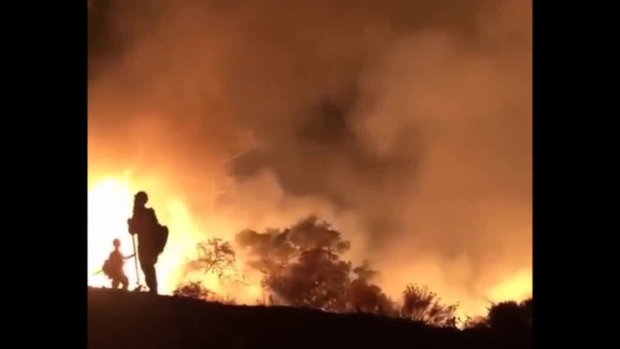 New video of Briceburg Fire burning near Yosemite CA | San Luis Obispo ...