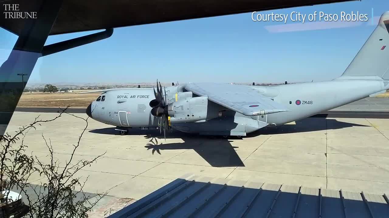 British Royal Air Force plane lands at Paso Robles airport | San Luis ...