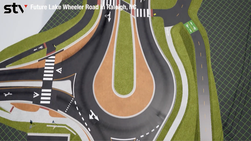 Animated fly-over video shows unusual roundabout coming to Lake Wheeler ...