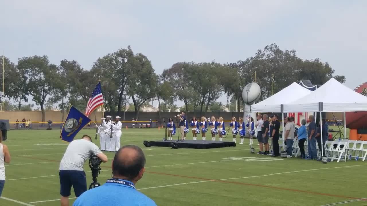 Bryce Schmidt opens Cowboys training camp with trumpet anthem | Fort ...