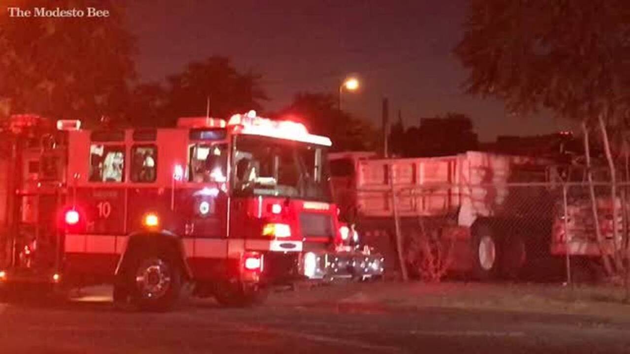Fire damages fire engine under repair | Modesto Bee