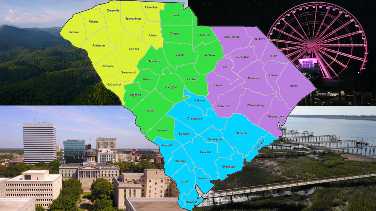Why South Carolina is divided into four sections with really unique ...