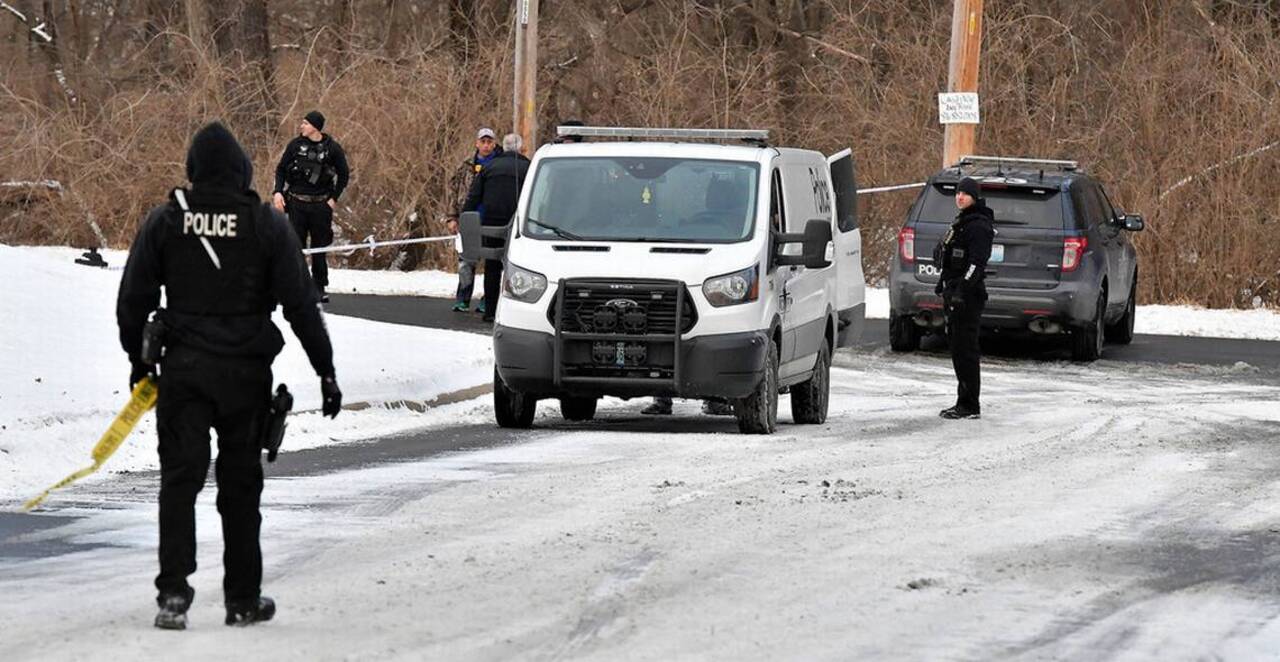 Media spokesman Lionel Colon describes the scene at a command post ...
