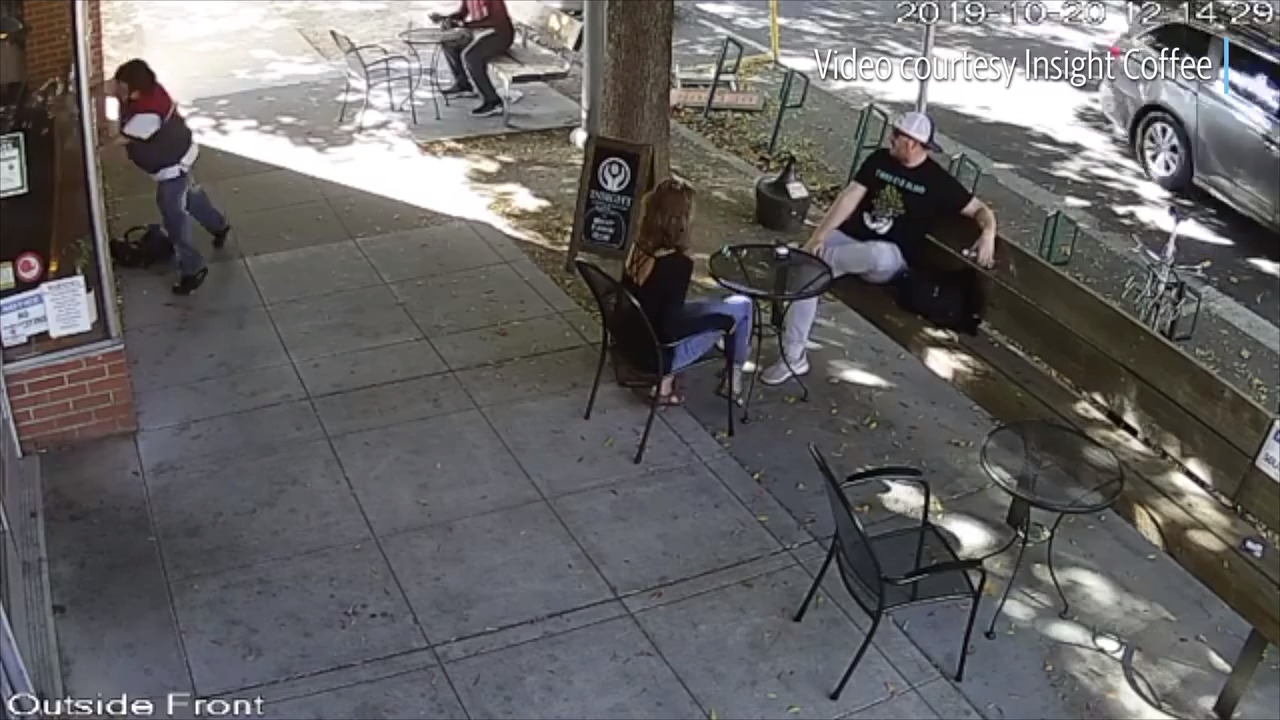 Video: Man punches window at downtown Sacramento coffee shop ...