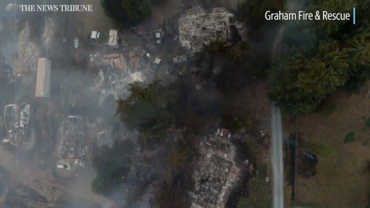 Drone video shows Graham WA fire destruction (Video) | Tacoma News Tribune