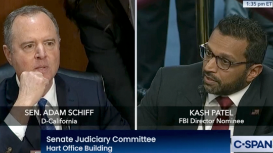 Schiff rips FBI nominee Patel: 'Turn around. There are Capitol police ...
