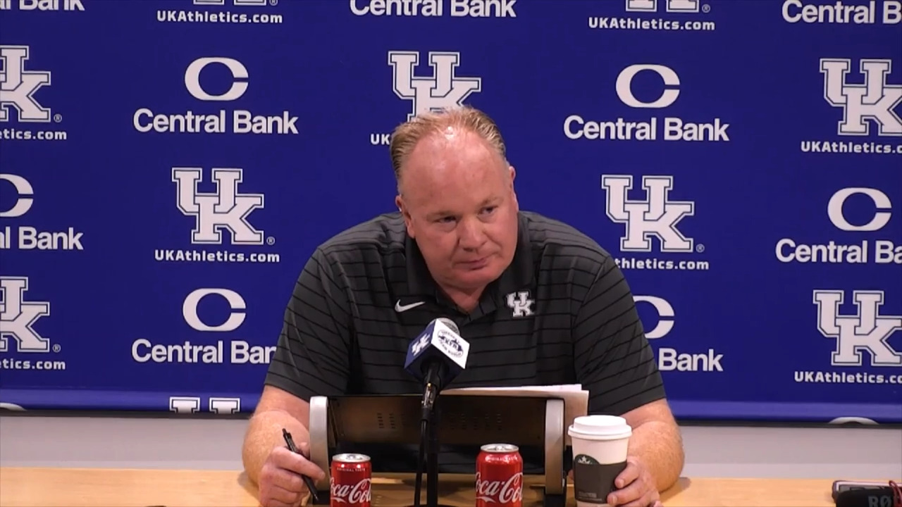 Kentucky football coach Mark Stoops on Eli Cox, Dekel Crowdus ...