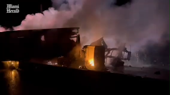 Truck goes up in flames in Florida Keys crash | Miami Herald