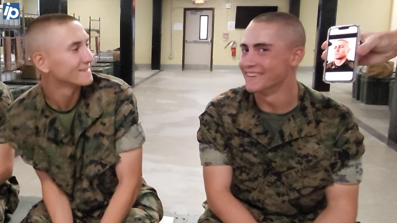 This Marine, 1 of 3 mixed triplets, looks like a famous movie star from ...