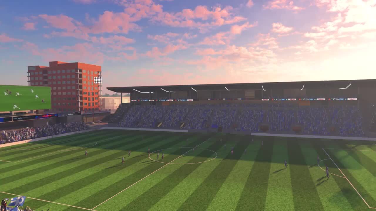 Flyover of proposed downtown Lexington soccer stadium | Lexington ...