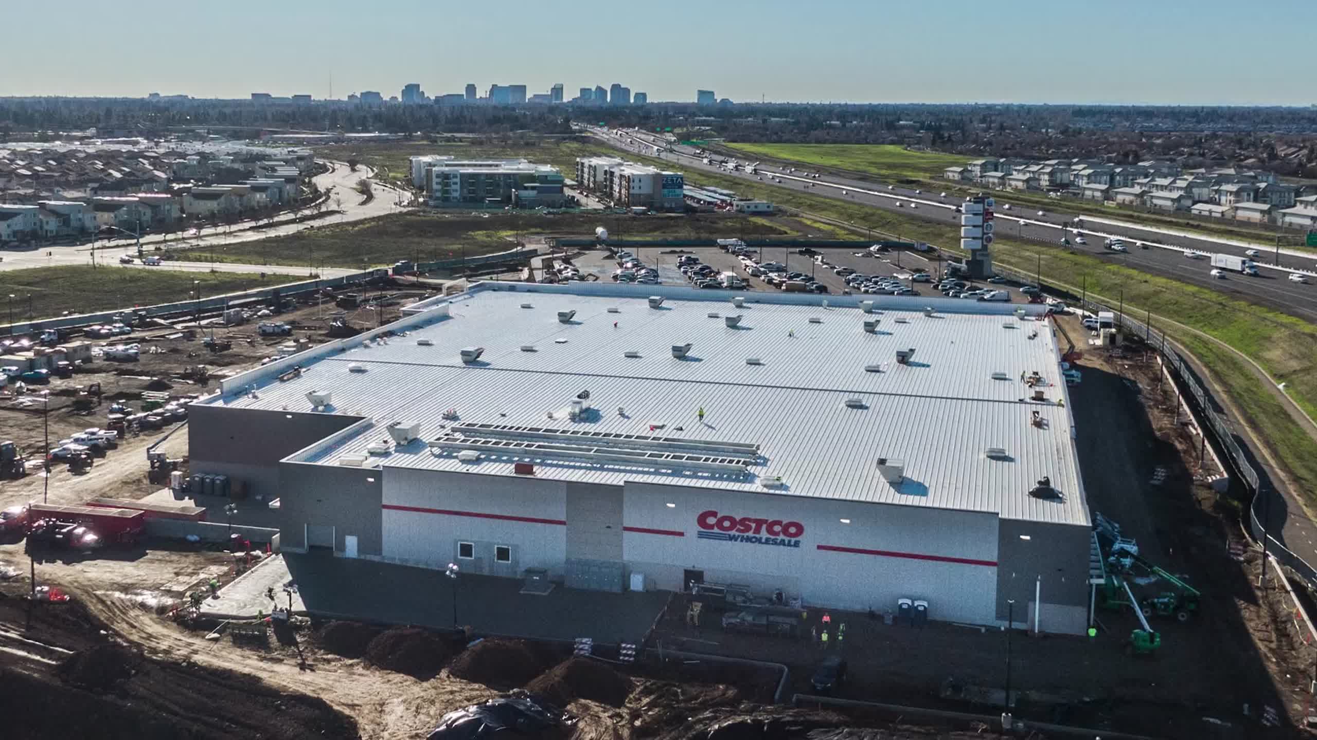 Drone video: Sacramento Costco store under construction in Natomas ...