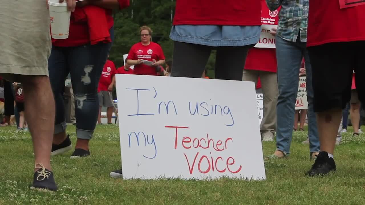 SC teachers, state workers rally at State House amid teacher crisis ...