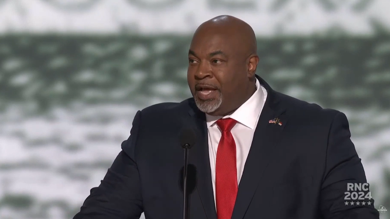 NC Lt. Gov. Mark Robinson speaks at the Republican National Convention ...