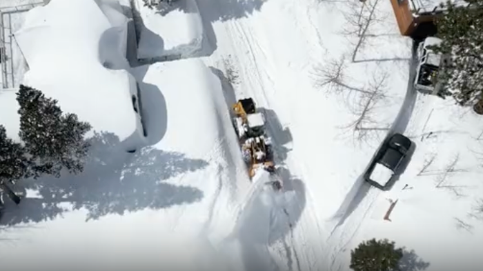 Drone: Snow removed after epic Lake Tahoe storm (Video) | Sacramento Bee