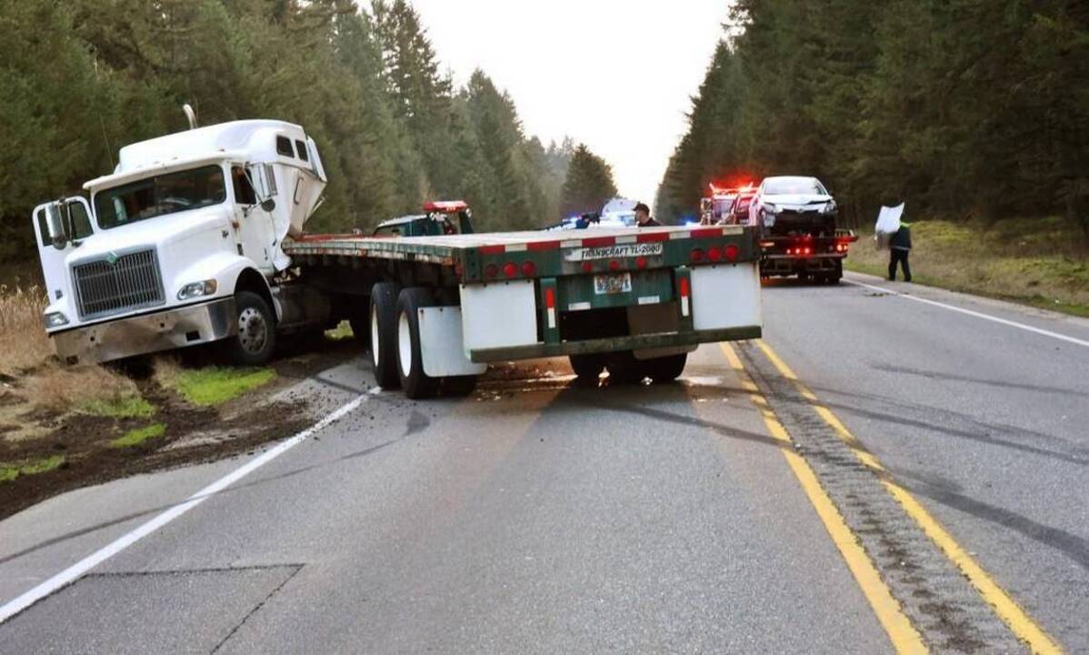 Semitrucks crash closes state Route 507 | Tacoma News Tribune