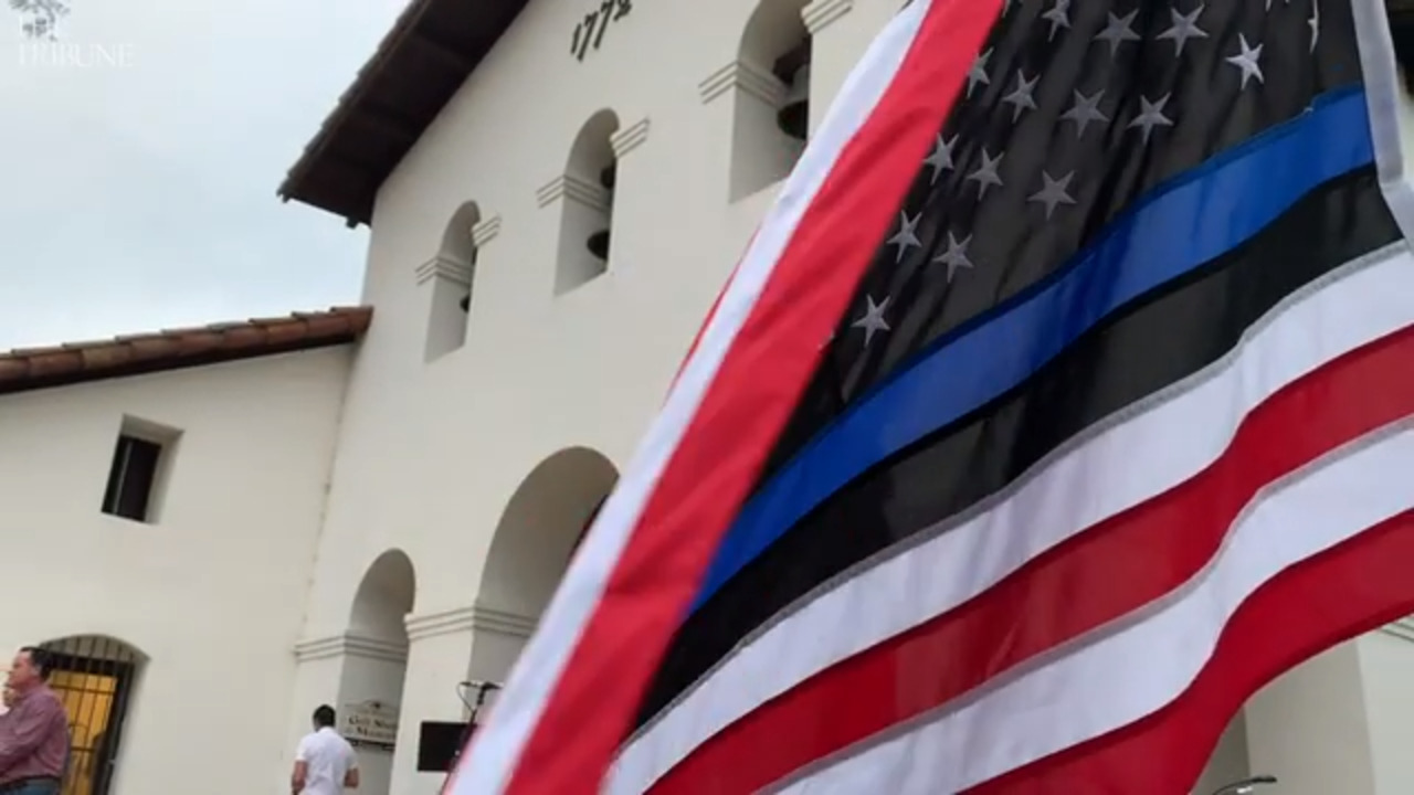 SLO vigil honors slain Detective Luca Benedetti (Video) | San Luis ...