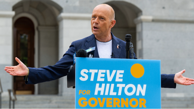 Video: Steve Hilton campaigns for governor at CA Capitol | Sacramento Bee