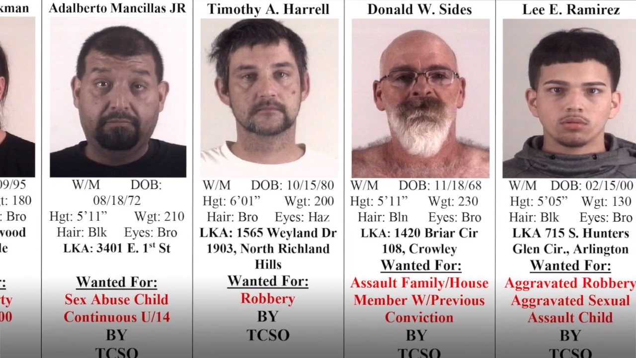 Video: Tarrant County's 10 Most Wanted Criminals, September 19 | Merced ...