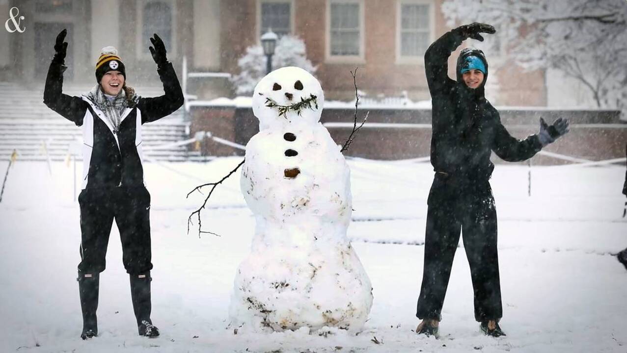Snow people pop up on UNC's campus | Durham Herald Sun