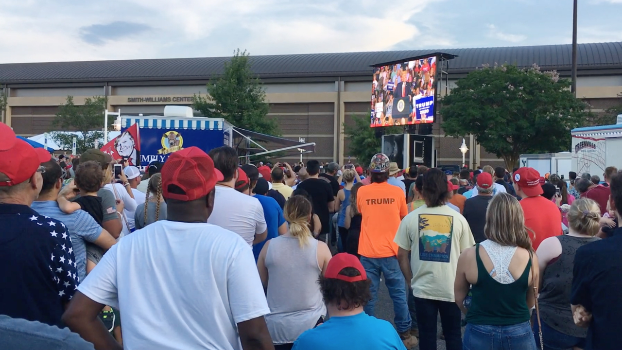 Trump supporters watch his speech at ECU | Raleigh News & Observer